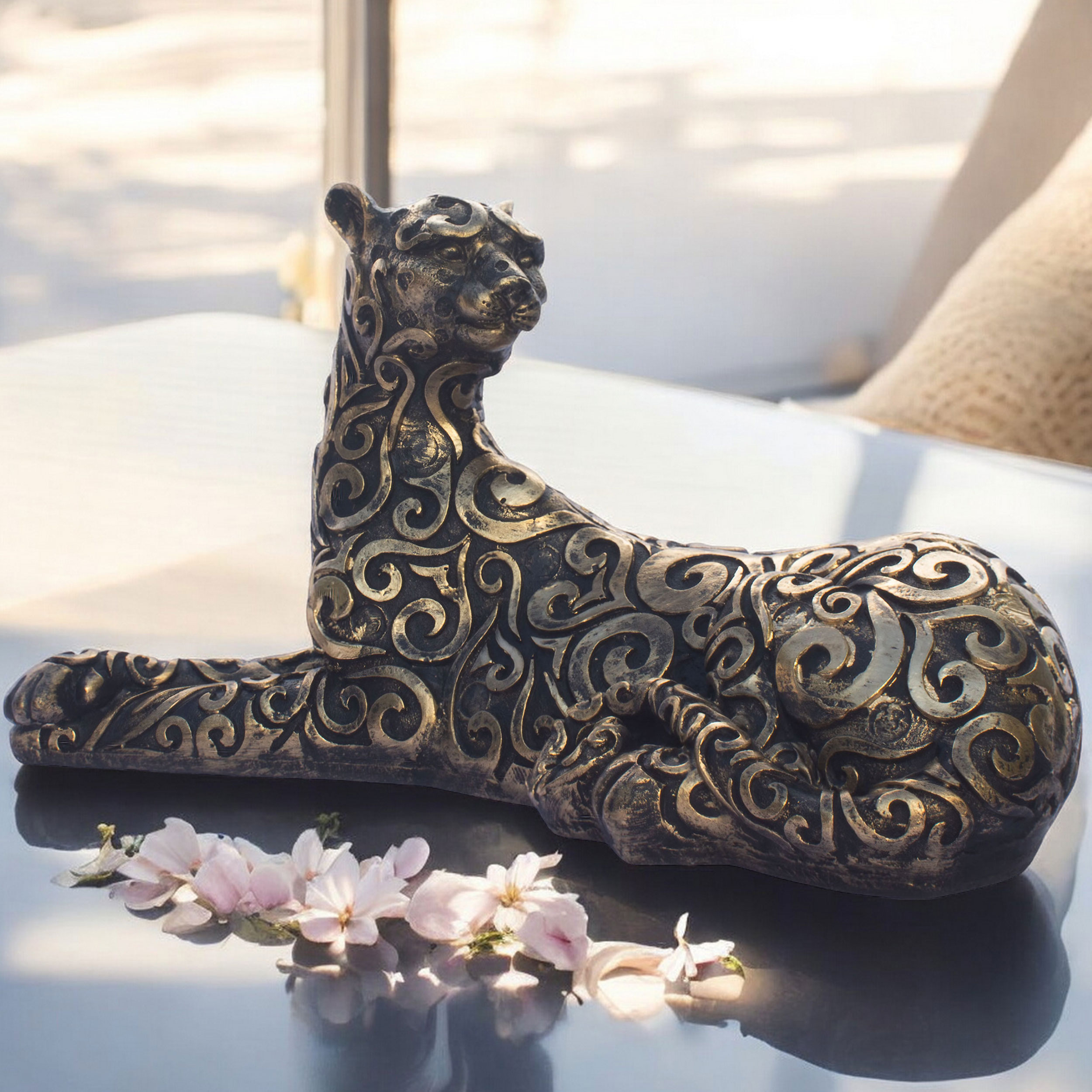 Luxury Leopard Sculpture: Majestic Elegance for Home & Office ...